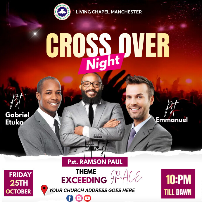 CROSS OVER Template | PosterMyWall