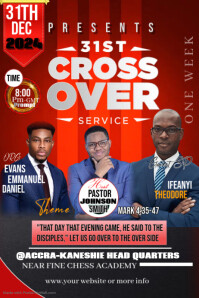 Cross Over Service Poster Design Template | PosterMyWall