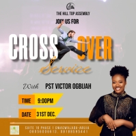 Church New Year Cross over Service Flyer Template | PosterMyWall