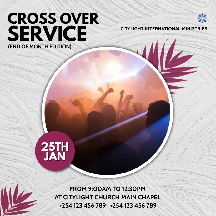 Copy of cross over new year church flyer template | PosterMyWall