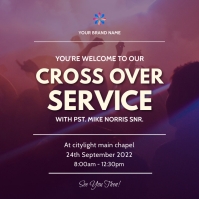 cross over new year church flyer template | PosterMyWall