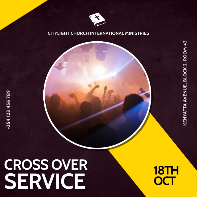 Folleto de Plantilla de Volante de Iglesia de año Nuevo Cruzado de ...