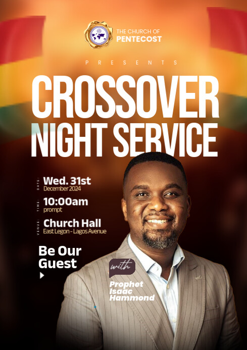 Copy of Cross Over Night Church Service | PosterMyWall