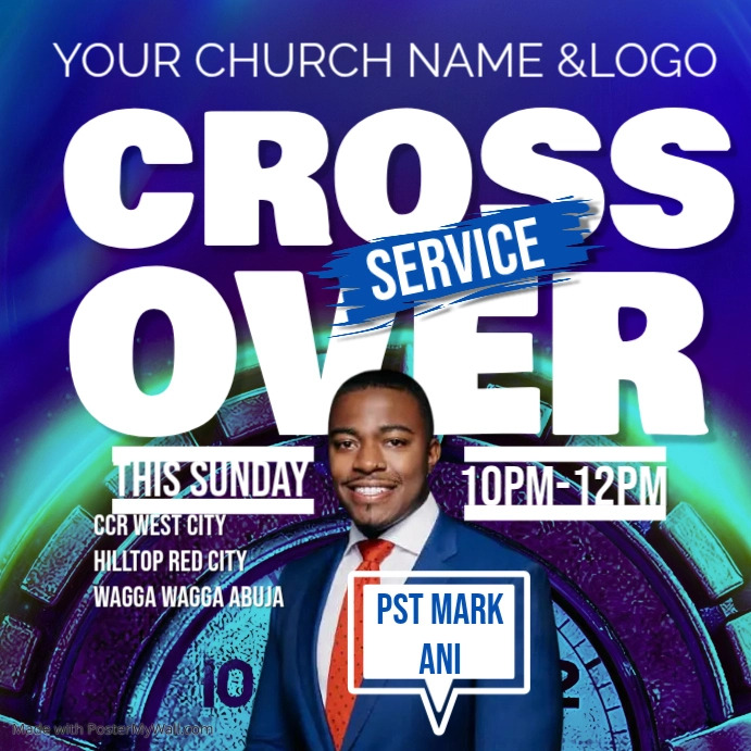 Copy of Cross over night | PosterMyWall