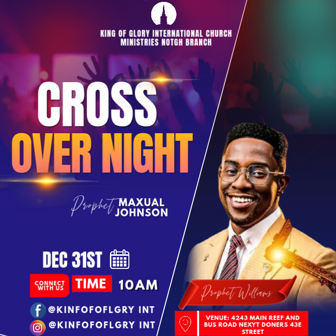 cross over night Template | PosterMyWall