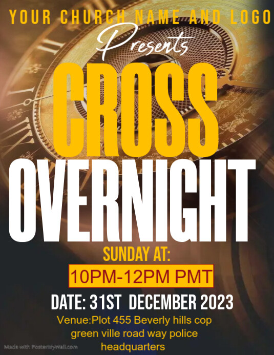 Copy of Cross over night | PosterMyWall