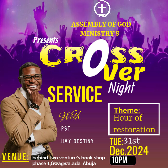 Copy of Cross over night | PosterMyWall