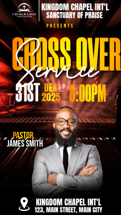 cross over night service Template | PosterMyWall