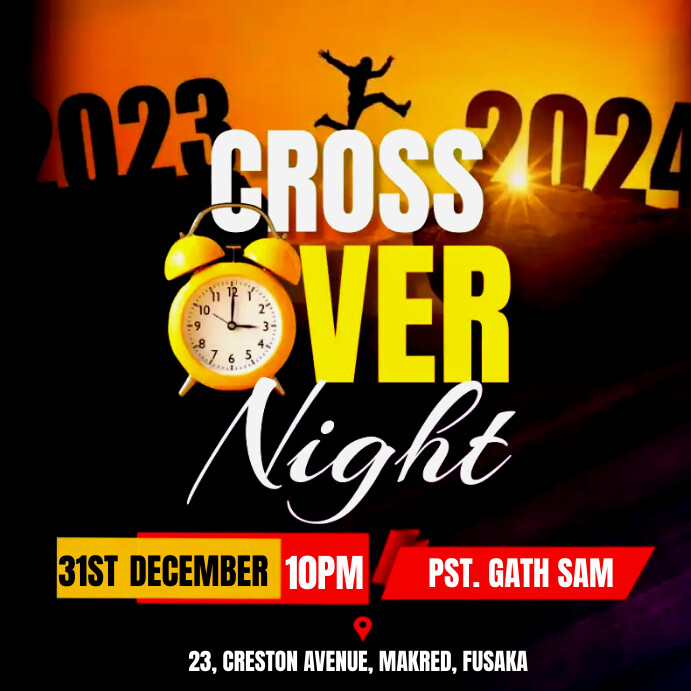Cross over night template | PosterMyWall