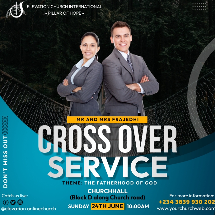 Copy of Cross over service | PosterMyWall