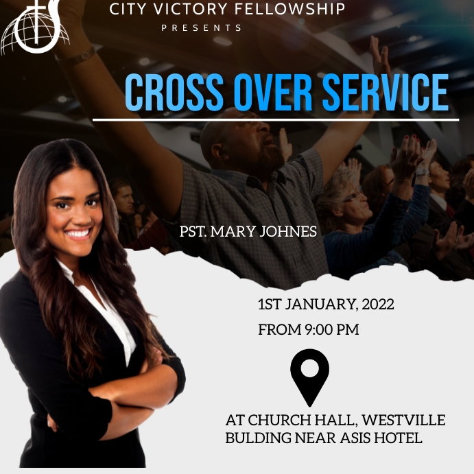 Cross Over Service Template | PosterMyWall