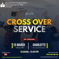 Church New Year Cross over Service Flyer Template | PosterMyWall
