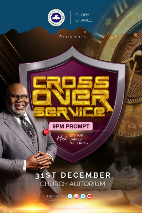 Cross Over Service Template | PosterMyWall