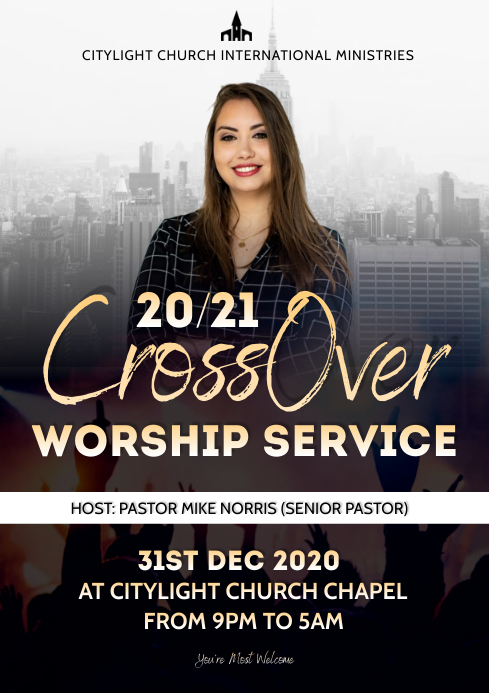 CROSS OVER SERVICE flyer Template | PosterMyWall