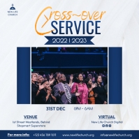 Church New Year Cross over Service Flyer Template | PosterMyWall
