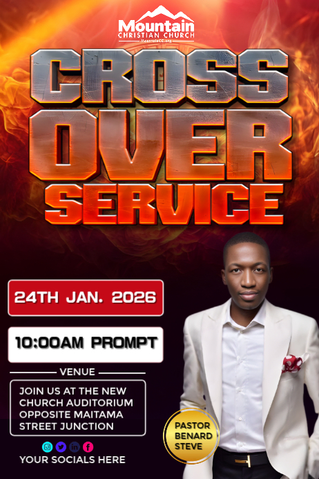 CROSS OVER SERVICE FLYER Template | PosterMyWall