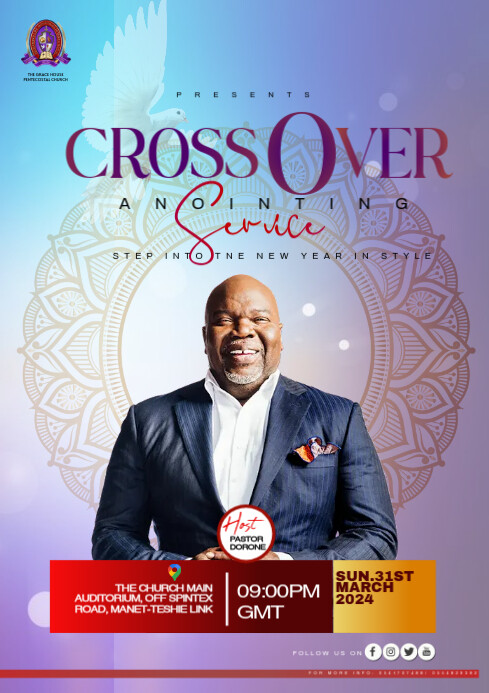 Copy of Cross Over Service Flyer Template A4 | PosterMyWall