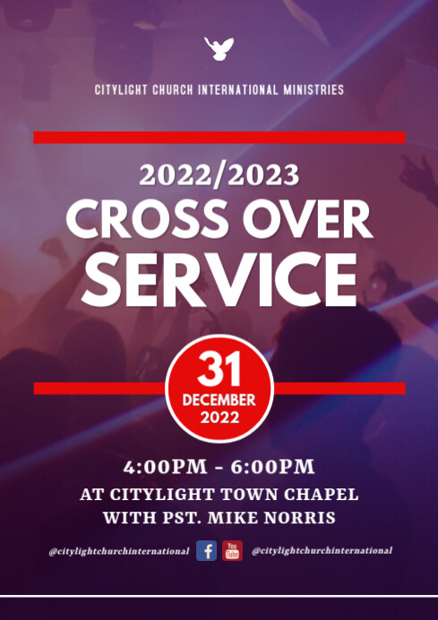 Servicios a través de Cruz Plantilla de Volante | PosterMyWall