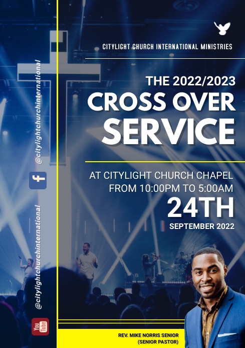 cross over service flyer template | PosterMyWall