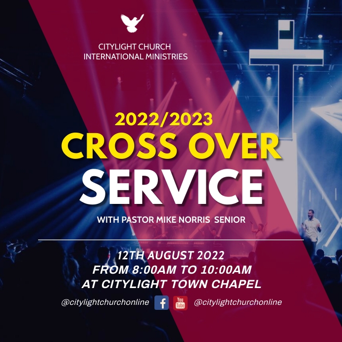 cross over service flyer template | PosterMyWall