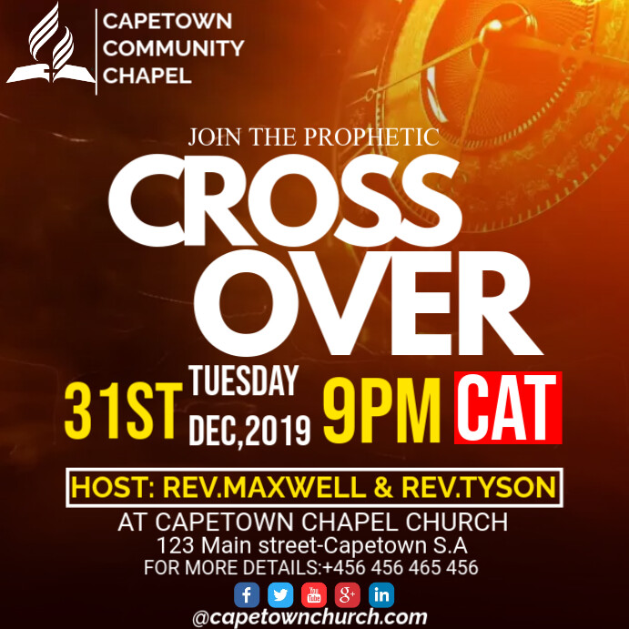 cross over service flyer template | PosterMyWall