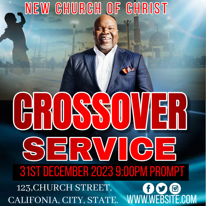 cross over service invitation flyer Template | PosterMyWall