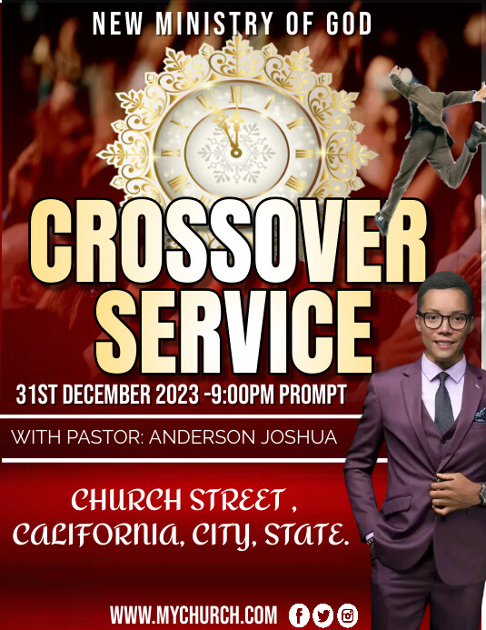 cross over service invitation flyer Template | PosterMyWall