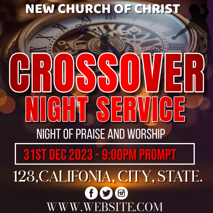 cross over service invitation flyer Template | PosterMyWall
