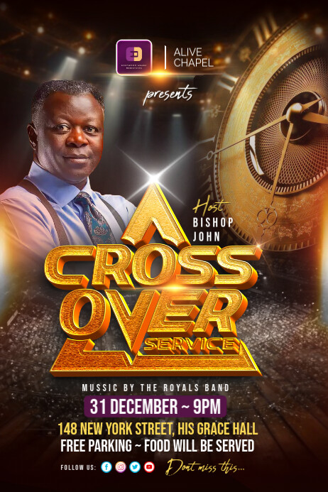 Copy of Cross Over Service Poster | PosterMyWall