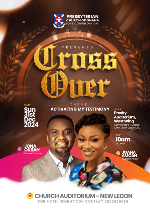 Cross Over Service Poster Design Template | PosterMyWall