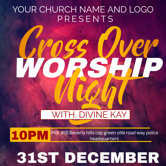 Cross overnight Template | PosterMyWall