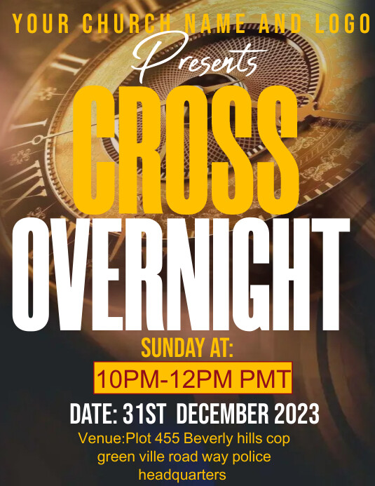 Plantilla de Cross overnight | PosterMyWall