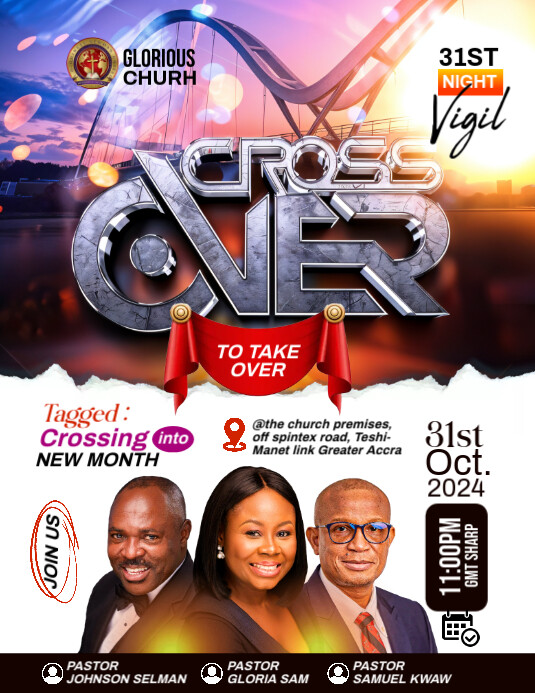 Crossover, 31st Night Church Flyer Template | PosterMyWall