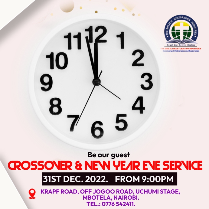 crossover & New Year Eve Service Template | PosterMyWall