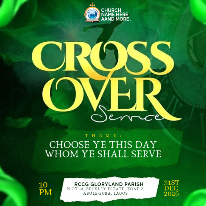 CROSSOVER CHURCH FLYER Template | PosterMyWall