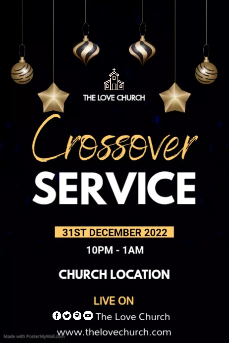 Crossover Church Service Template | PosterMyWall