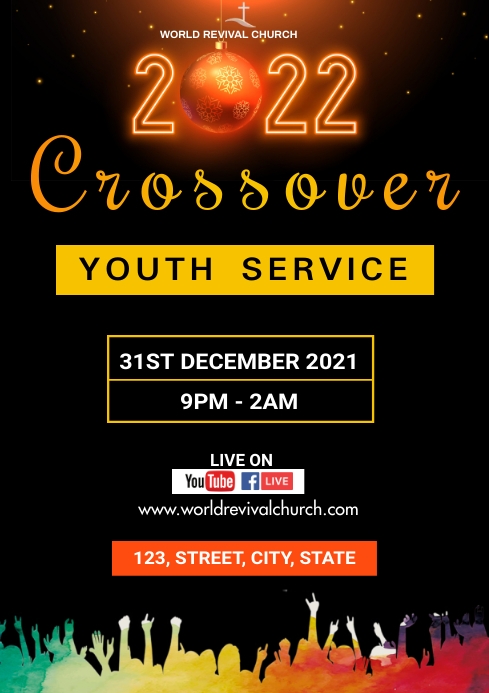 Crossover Church service Template | PosterMyWall