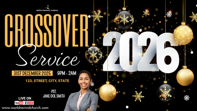 Copy of Crossover Church service | PosterMyWall