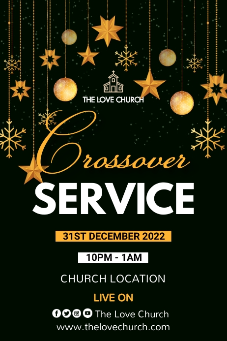 Crossover Church Service Template | PosterMyWall