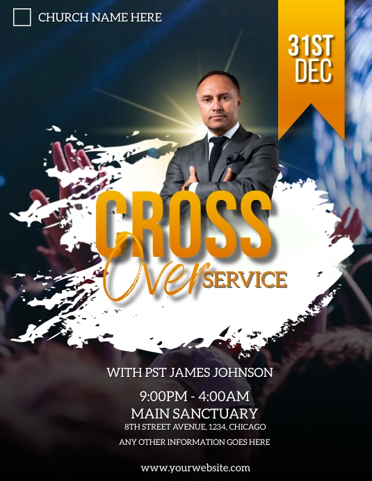 crossover church service flyer Template | PosterMyWall