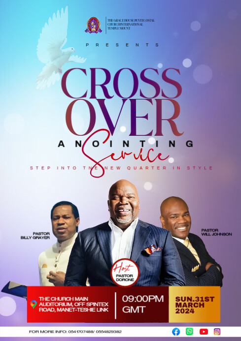 Crossover church service template (1) | PosterMyWall