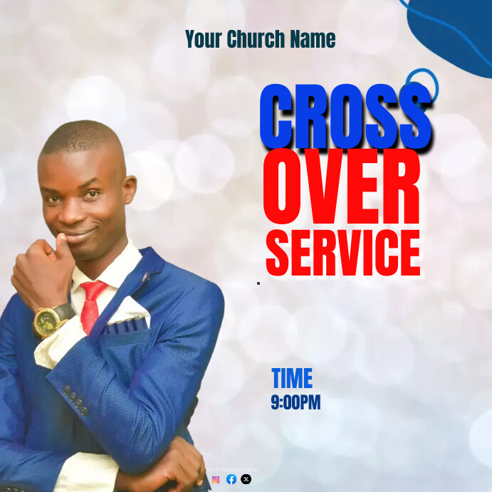 Crossover New Year's Eve Worship Template | PosterMyWall