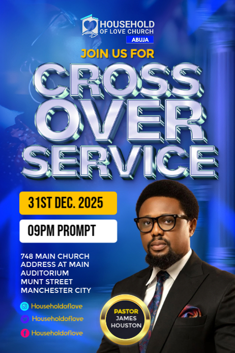 Crossover night church service Template | PosterMyWall