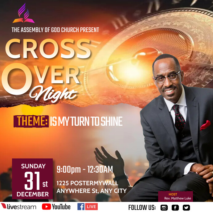 Plantilla de crossover night design flyer | PosterMyWall