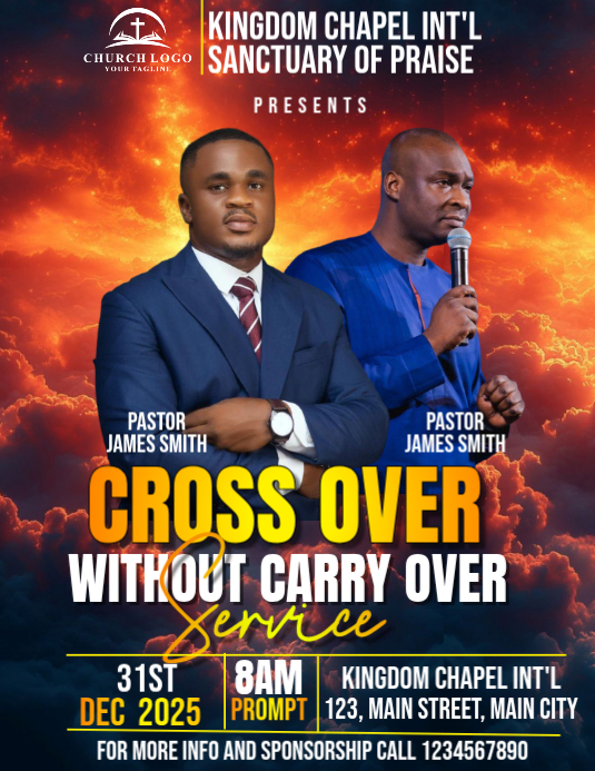 crossover night service flyer Template | PosterMyWall