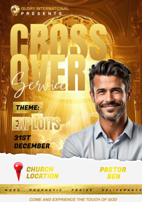 Crossover Service A3 Template | PosterMyWall