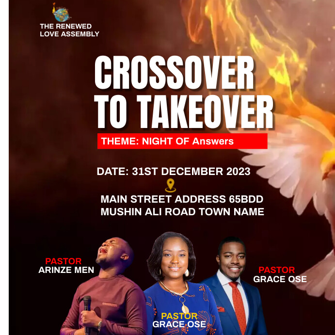 CROSSOVER SERVICE Template | PosterMyWall