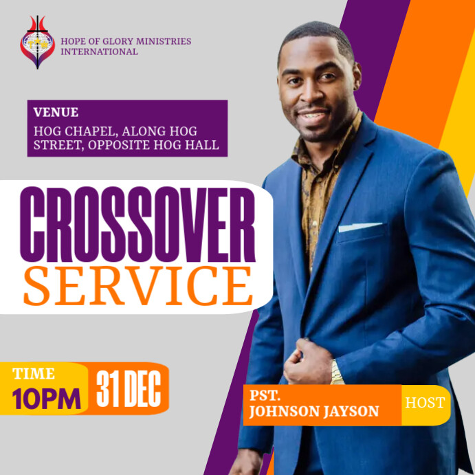 Crossover Service Template | PosterMyWall