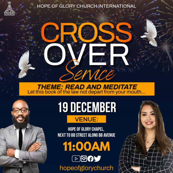 Crossover Service Template | PosterMyWall