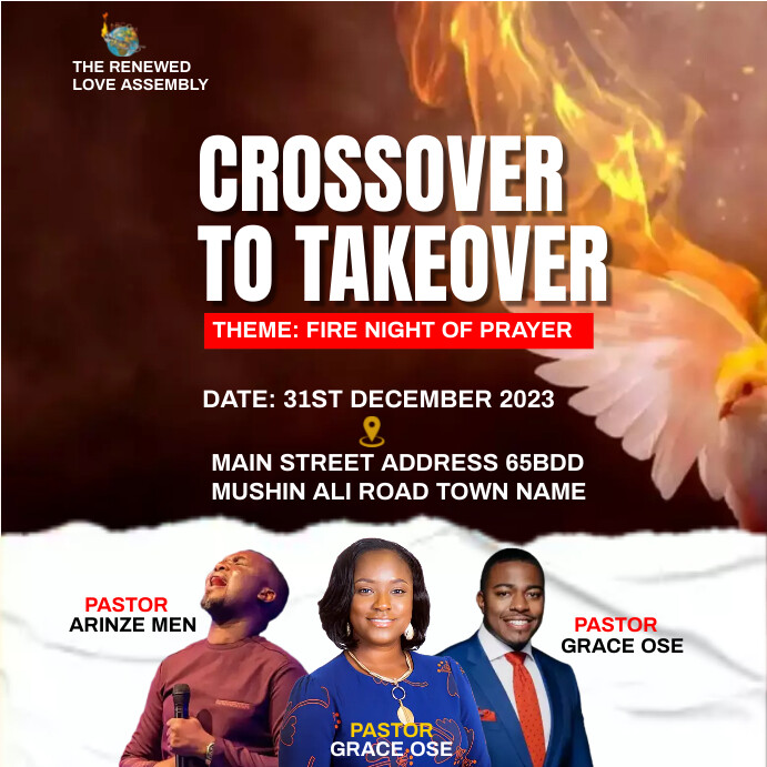 CROSSOVER SERVICE Template | PosterMyWall